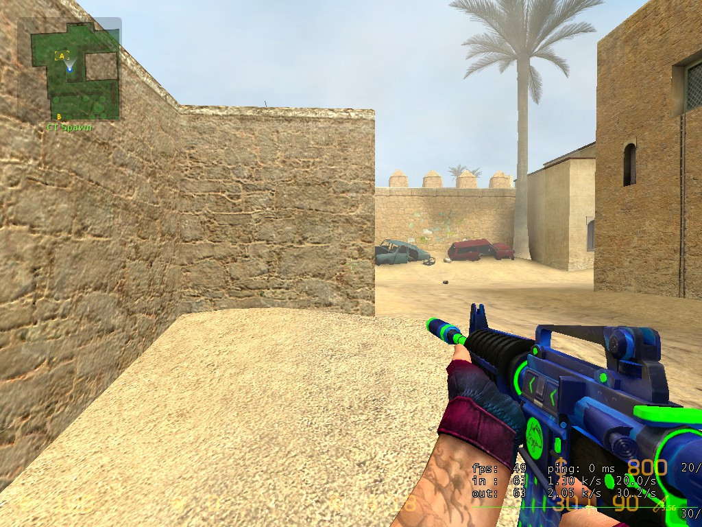 Neon_like M4A1 (glow in dark) Mod for Counter-Strike: Source | CS:S Mods