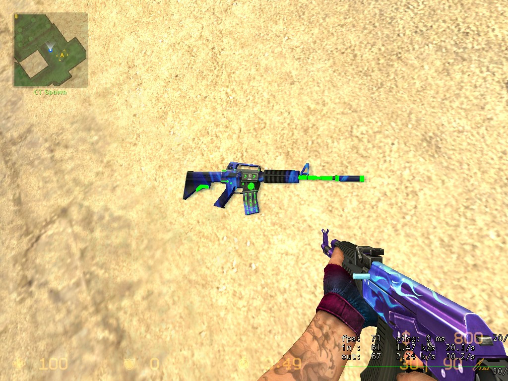 Neon_like M4A1 (glow in dark) Mod for Counter-Strike: Source | CS:S Mods