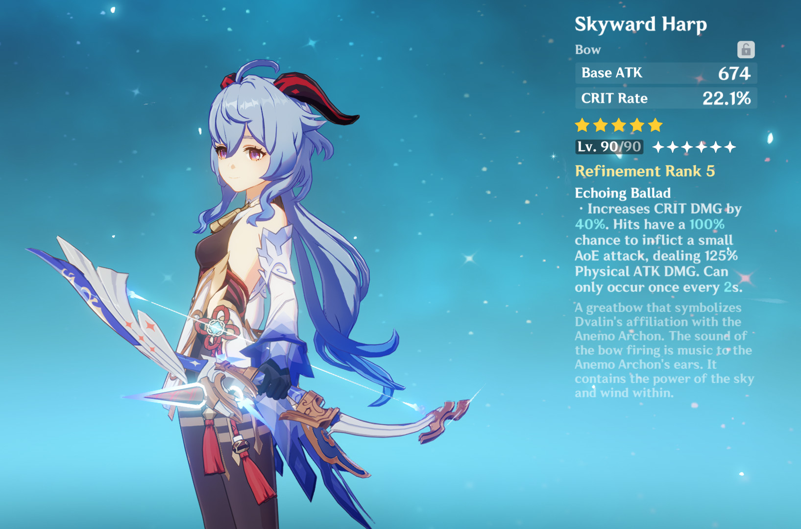 Amos' Bow for Ganyu (accurate horn) Mod for Genshin Impact | GI Mods