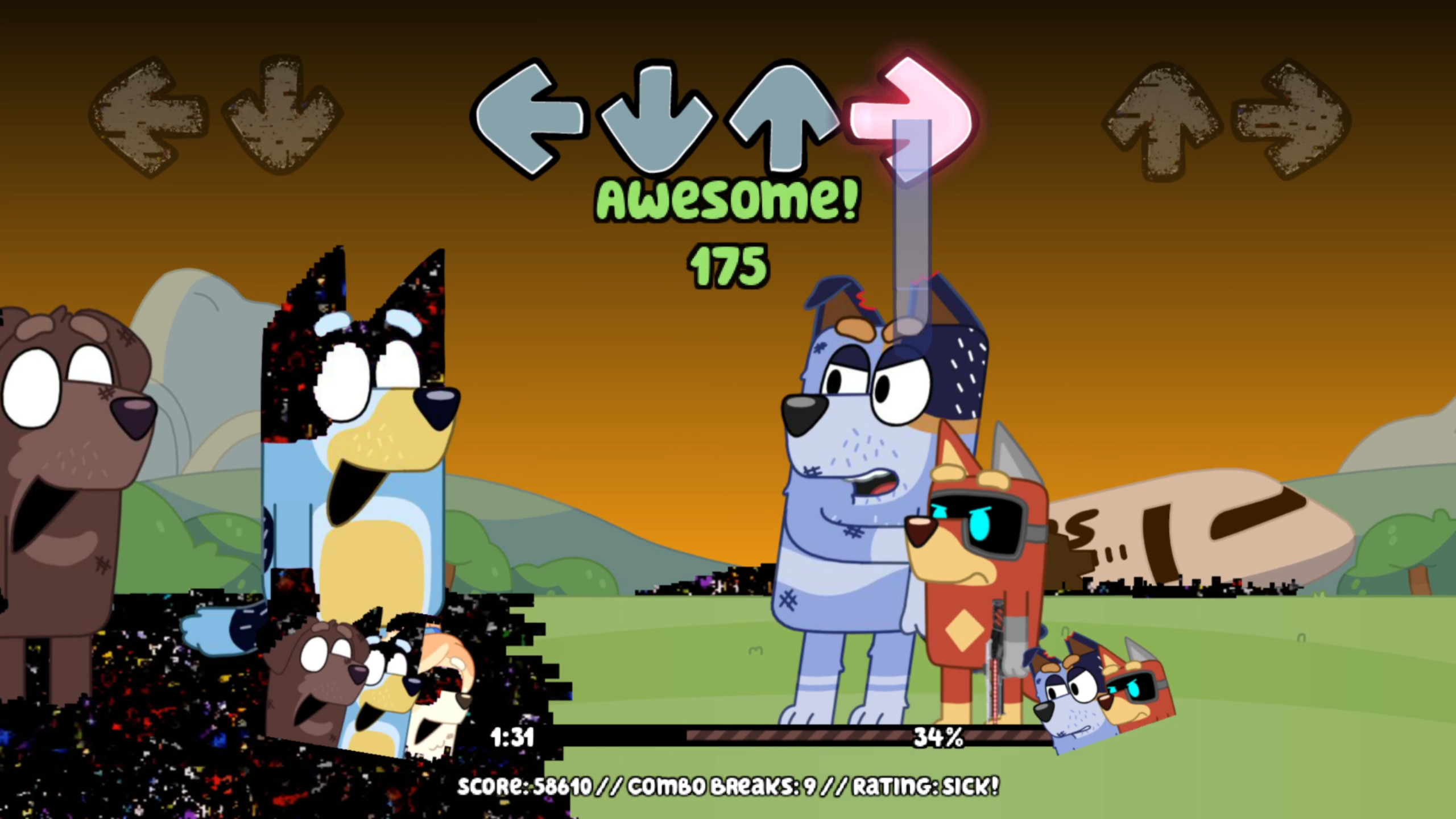 FNF Bluey X DT V1 (Brisbanes last stand) Mod for Friday Night Funkin ...