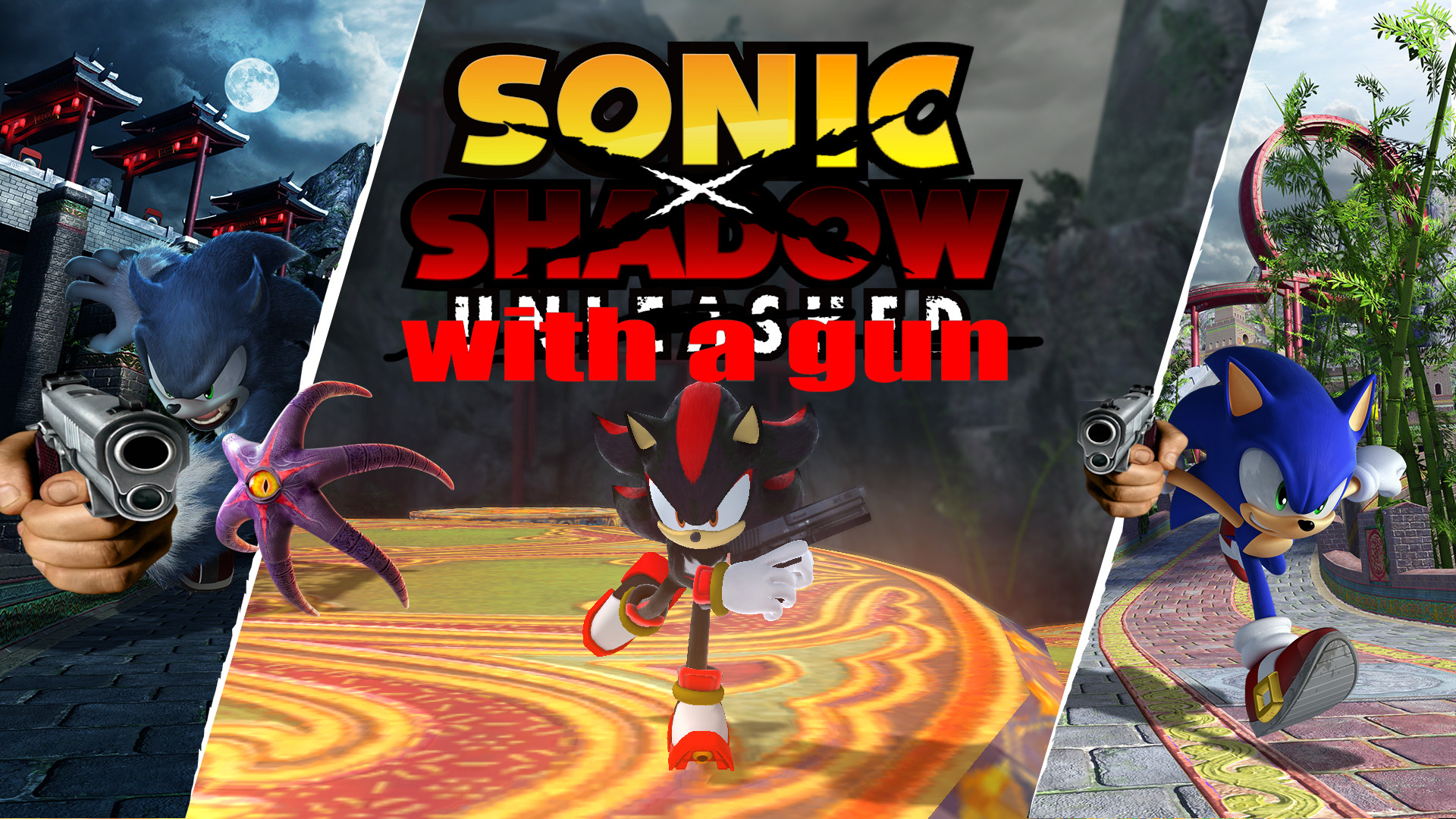 Sonic X Shadow WITH A GUN Mod for Unleashed Recompiled | UR Mods