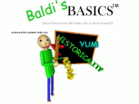Fasguy Modmenu Ghost Mode Preset (BBCR) Mod for Baldi's Basics | Baldi Mods