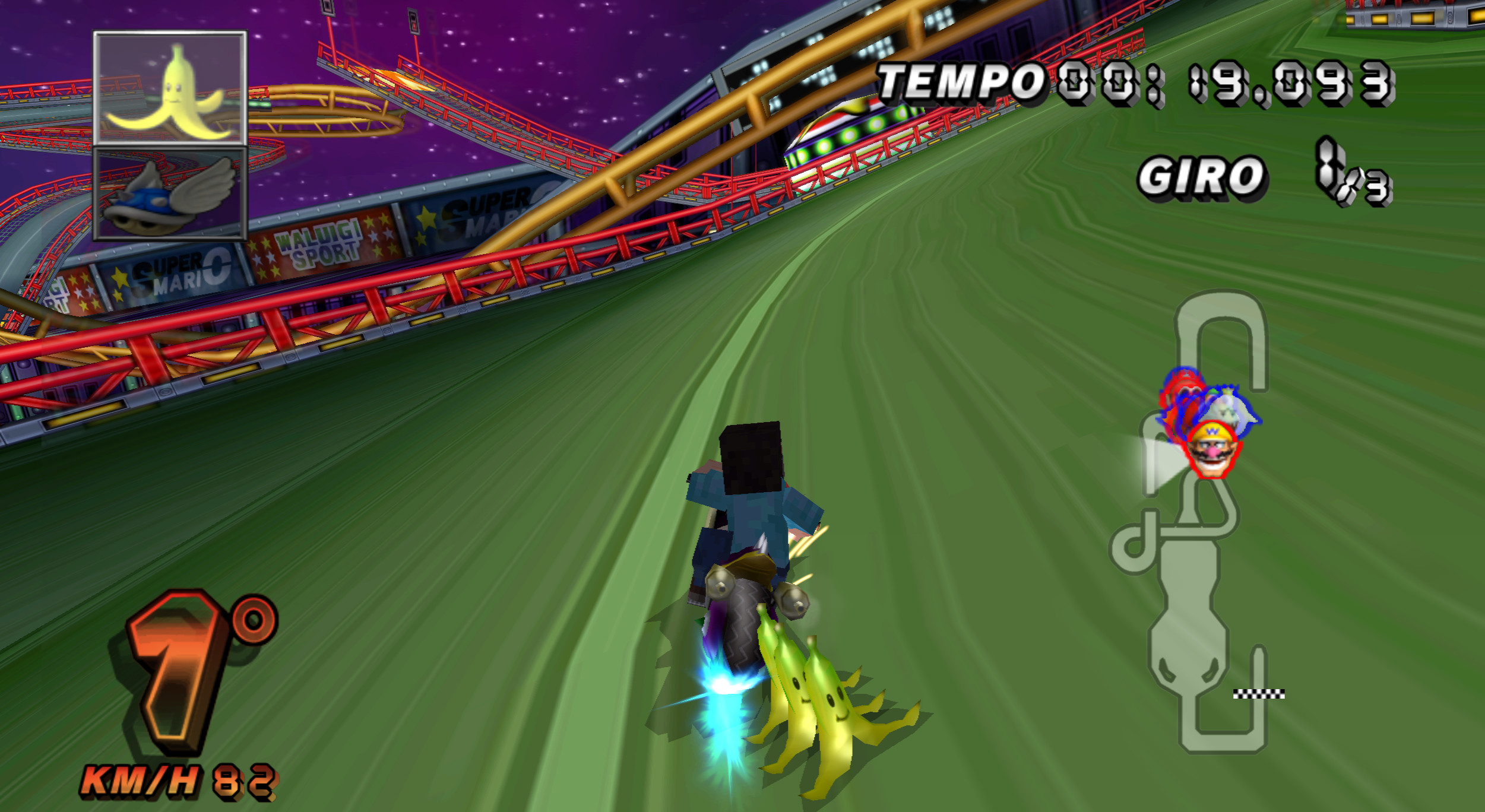 Steve (A Minecraft Movie) Mod for Mario Kart Wii | MKWii Mods