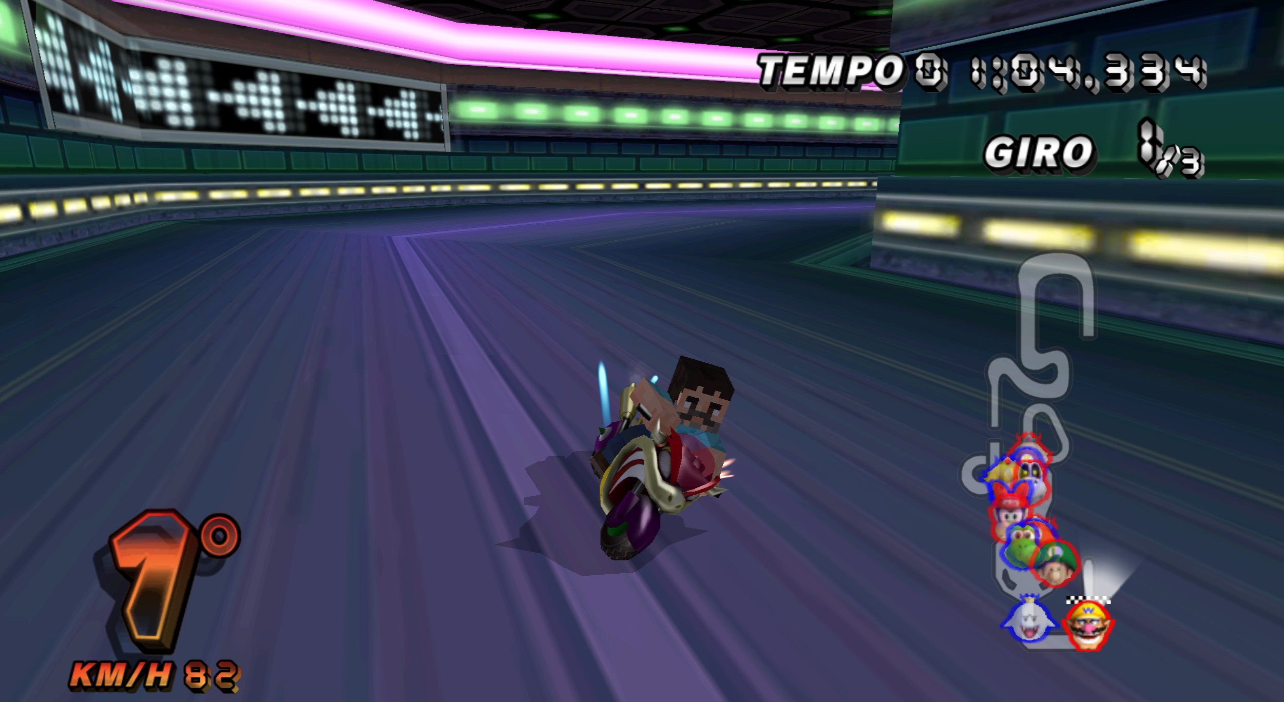 Steve (A Minecraft Movie) Mod for Mario Kart Wii | MKWii Mods