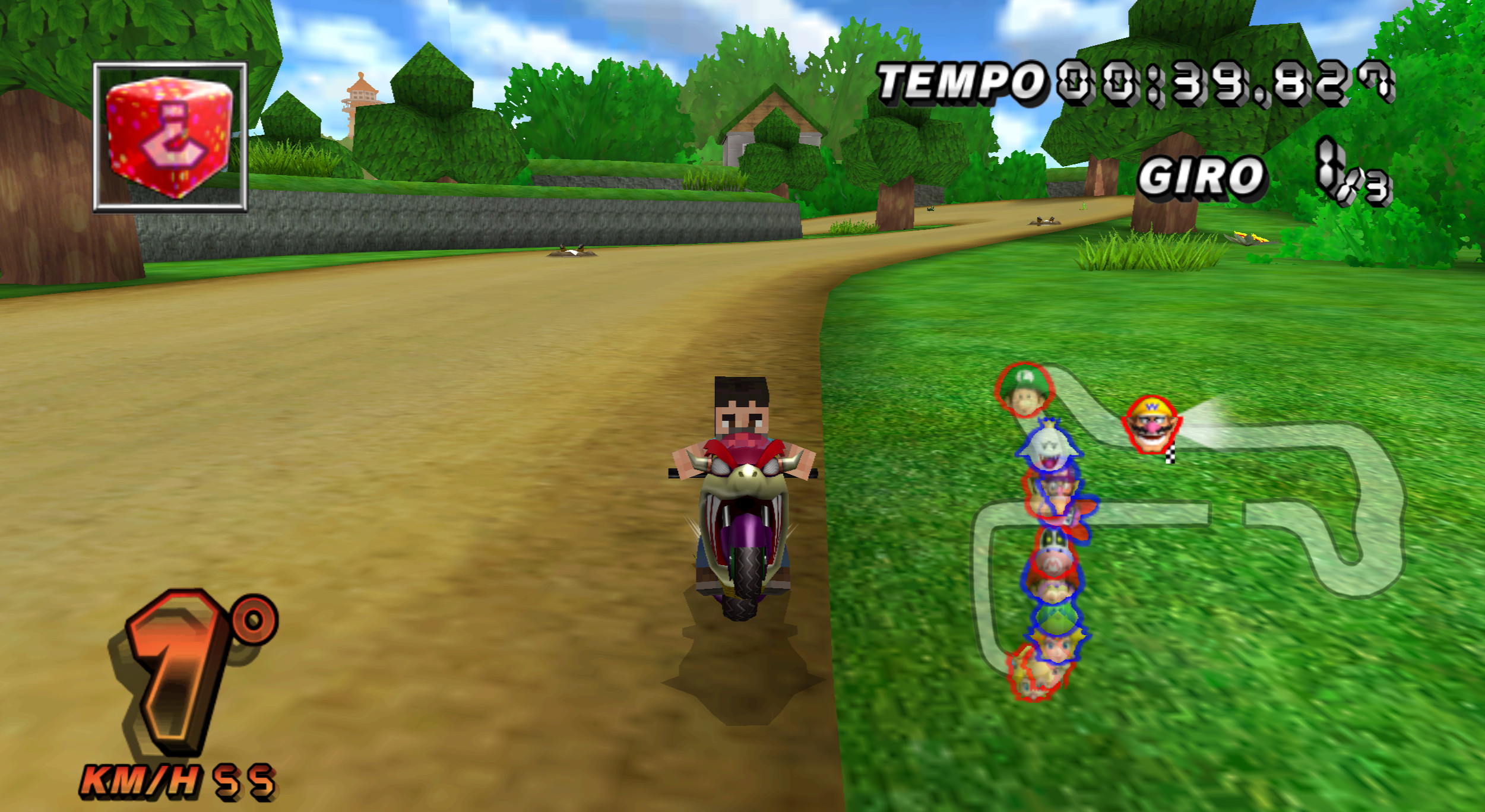 Steve (A Minecraft Movie) Mod for Mario Kart Wii | MKWii Mods