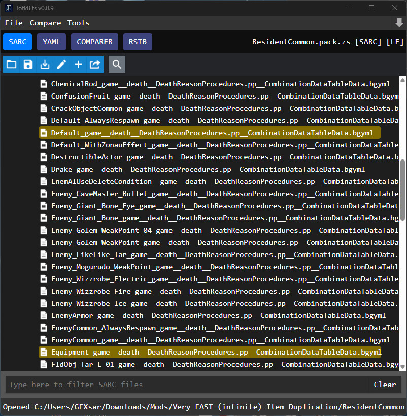Very FAST (infinite) Items/Weapons Dupe Mod for The Legend of Zelda: Tears of the Kingdom | TOTK ...