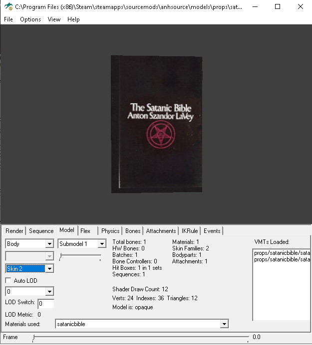 Satanic Bible Mod for A Nights Haunting | anh Mods
