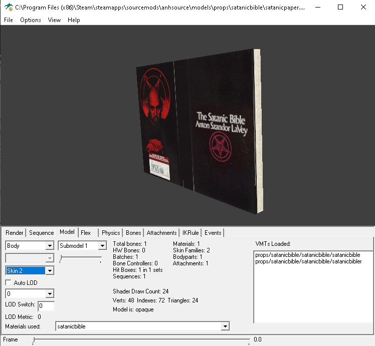 Satanic Bible Mod for A Nights Haunting | anh Mods