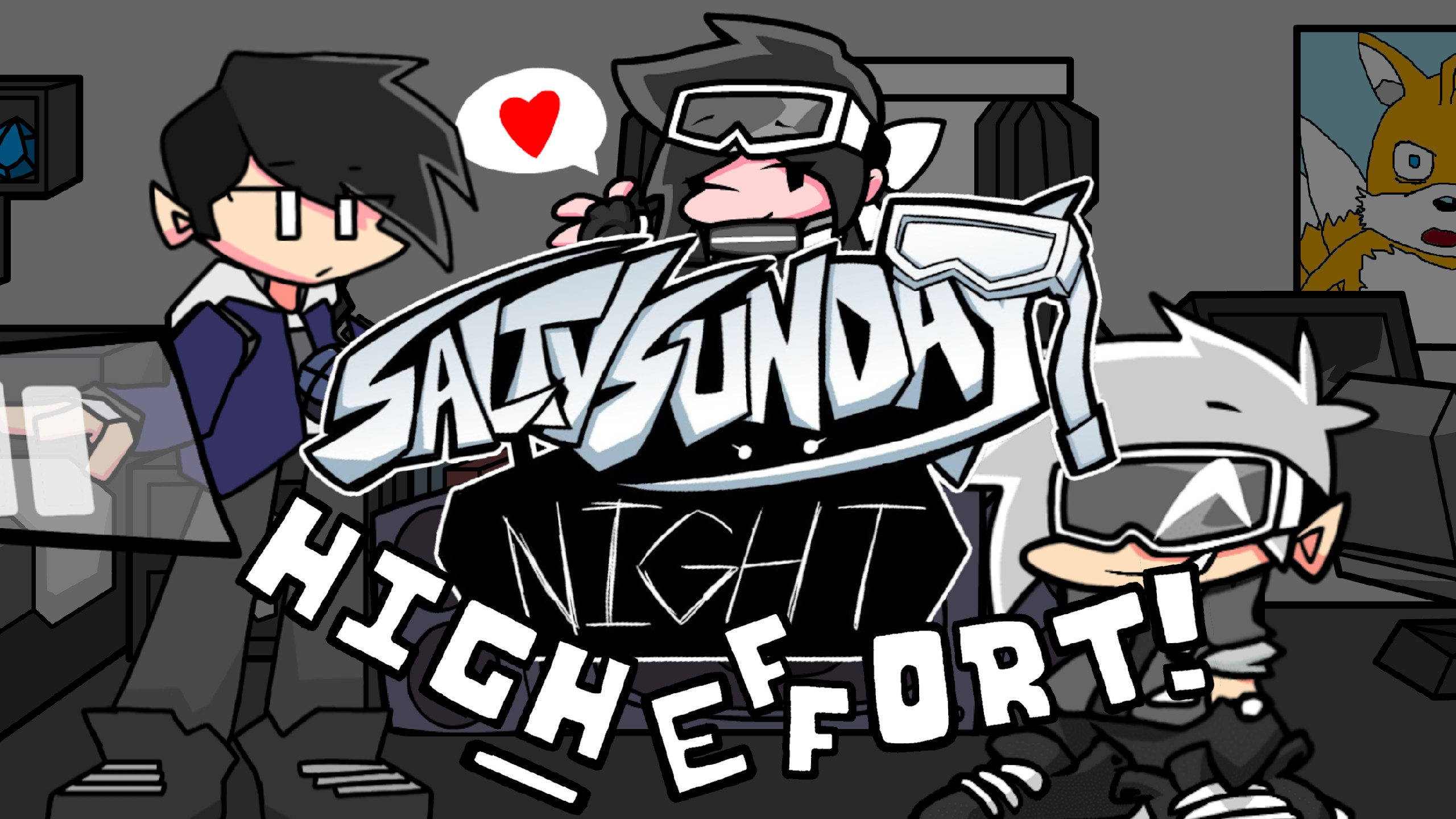 Salty's Sunday Night: High Effort (FANMADE) Mod for Friday Night Funkin ...