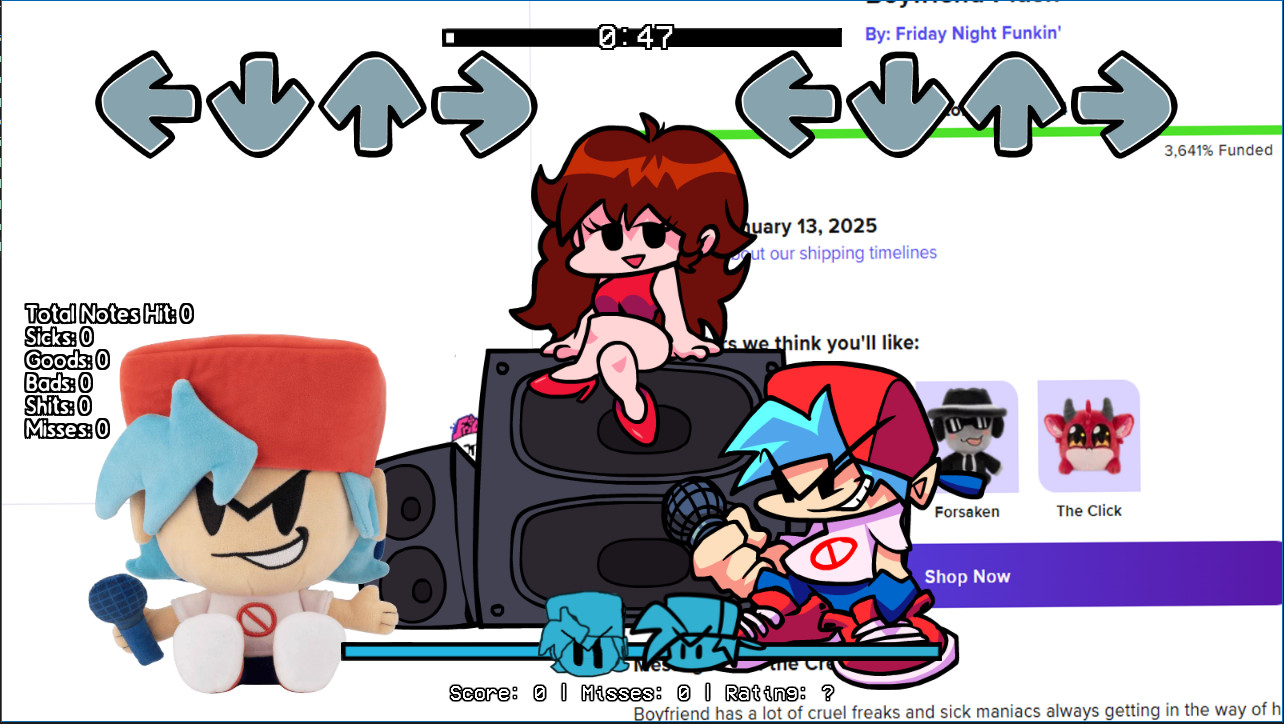 VS BF PLUSH Mod for Friday Night Funkin' | FNF Mods