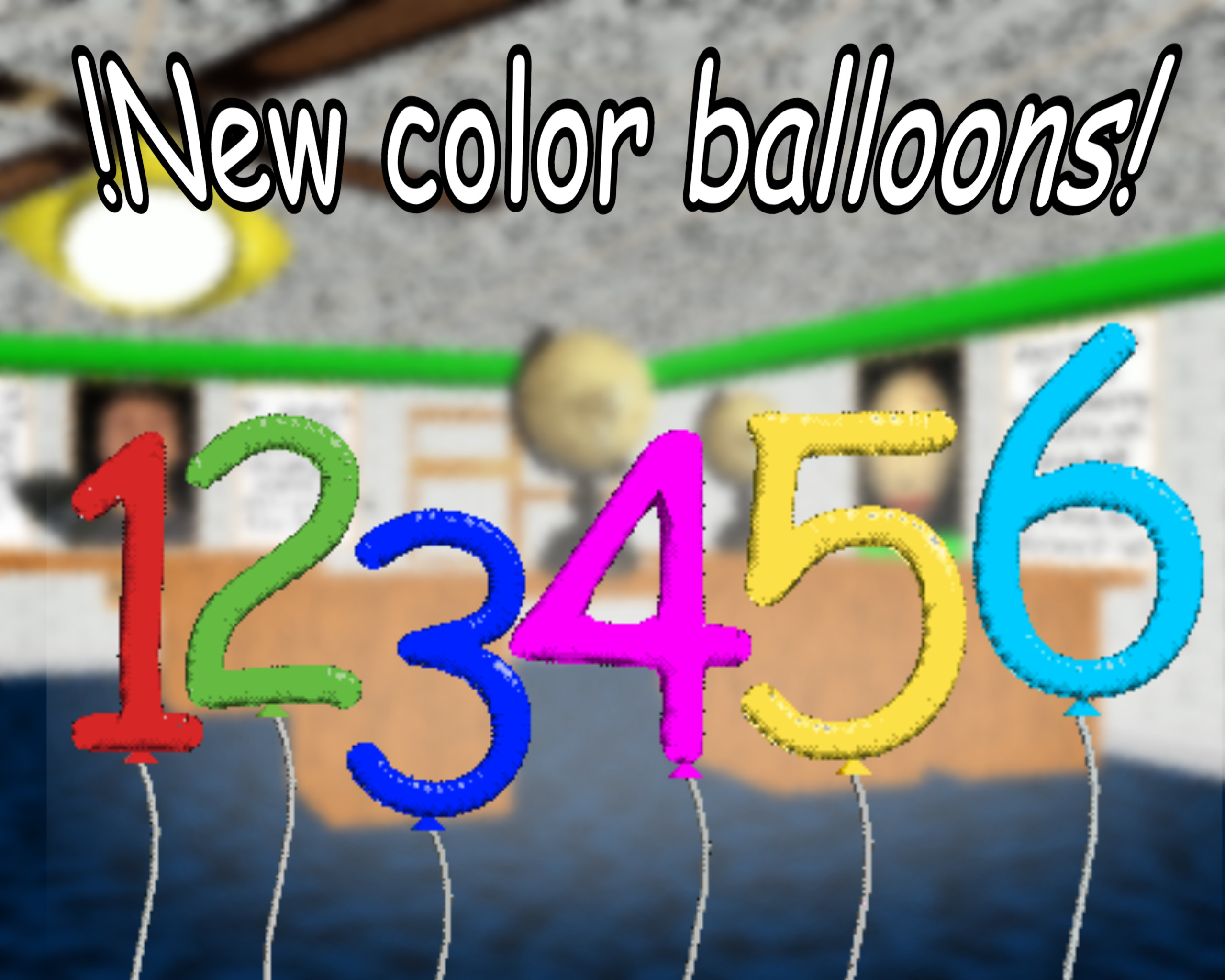 New math ballons! Mod for Baldi's Basics | Baldi Mods