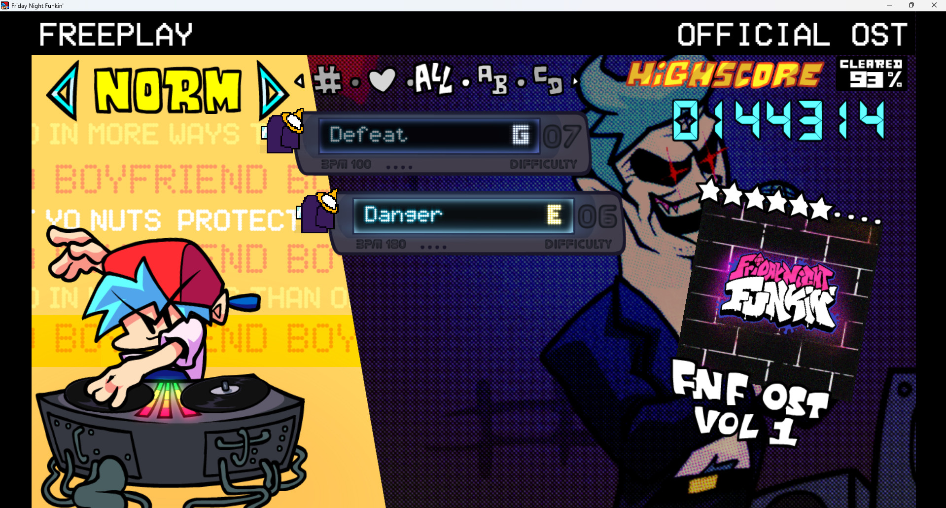 Defeat 2023 Remix / Danger V-Slice Port Mod for Friday Night Funkin ...