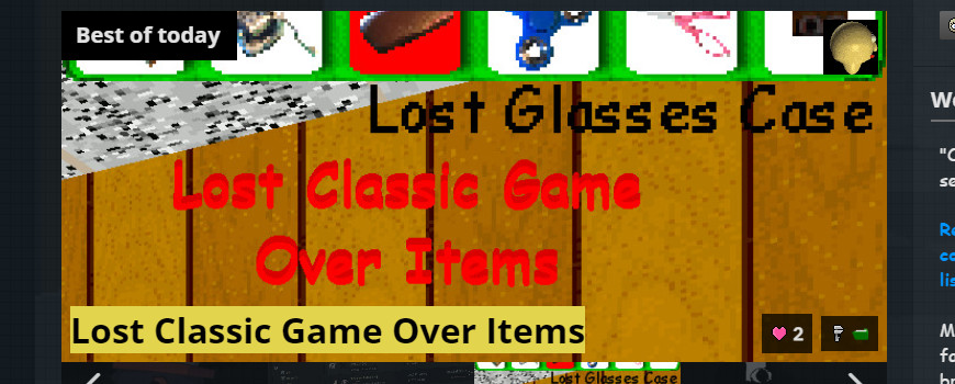 Lost Classic Game Over Items Mod for Baldi's Basics | Baldi Mods