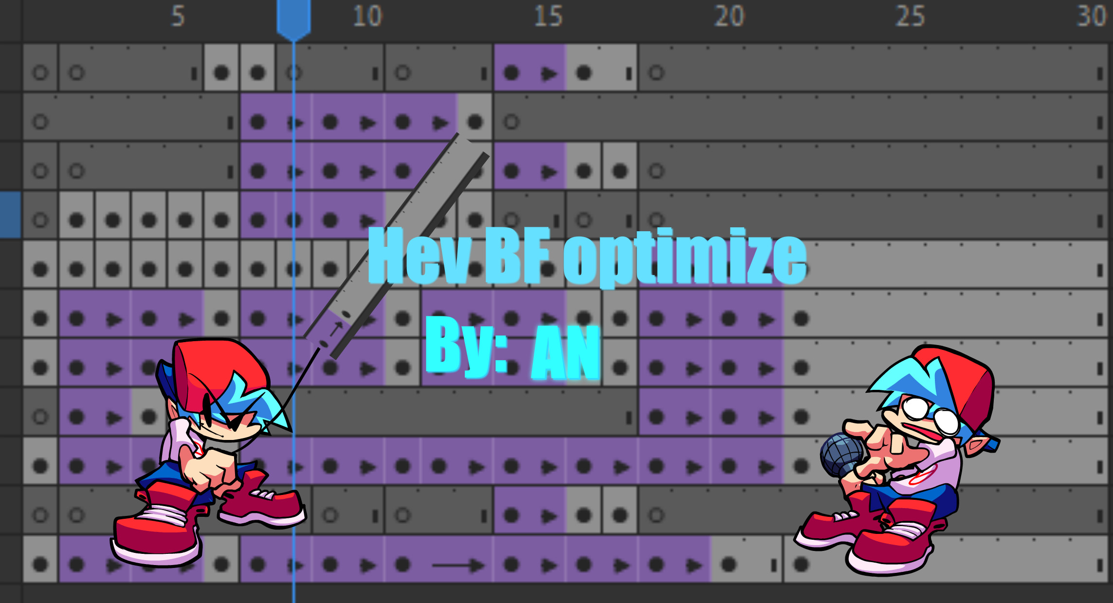 Hev BF optimize（+FLA） Mod for Friday Night Funkin' | FNF Mods