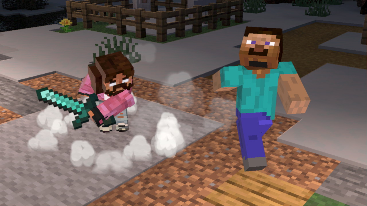 Garret Garrison over Herobrine [MOVESET PATCH] Mod for Super Smash Bros ...