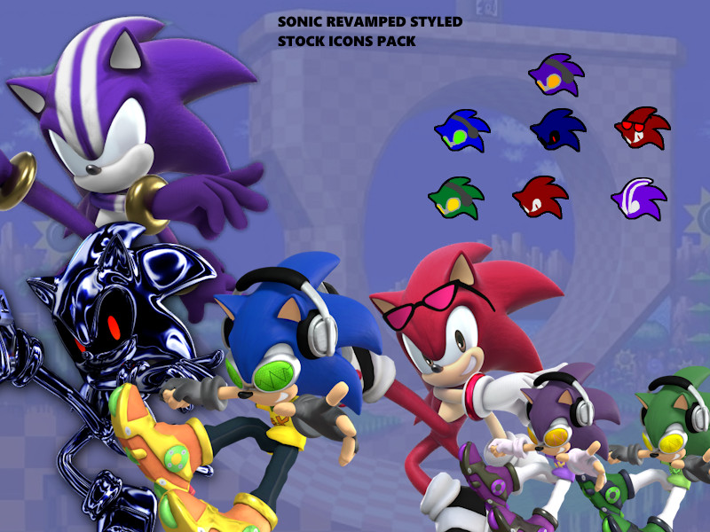 Sonic Revamped style icons pack Mod for Super Smash Bros. Ultimate ...