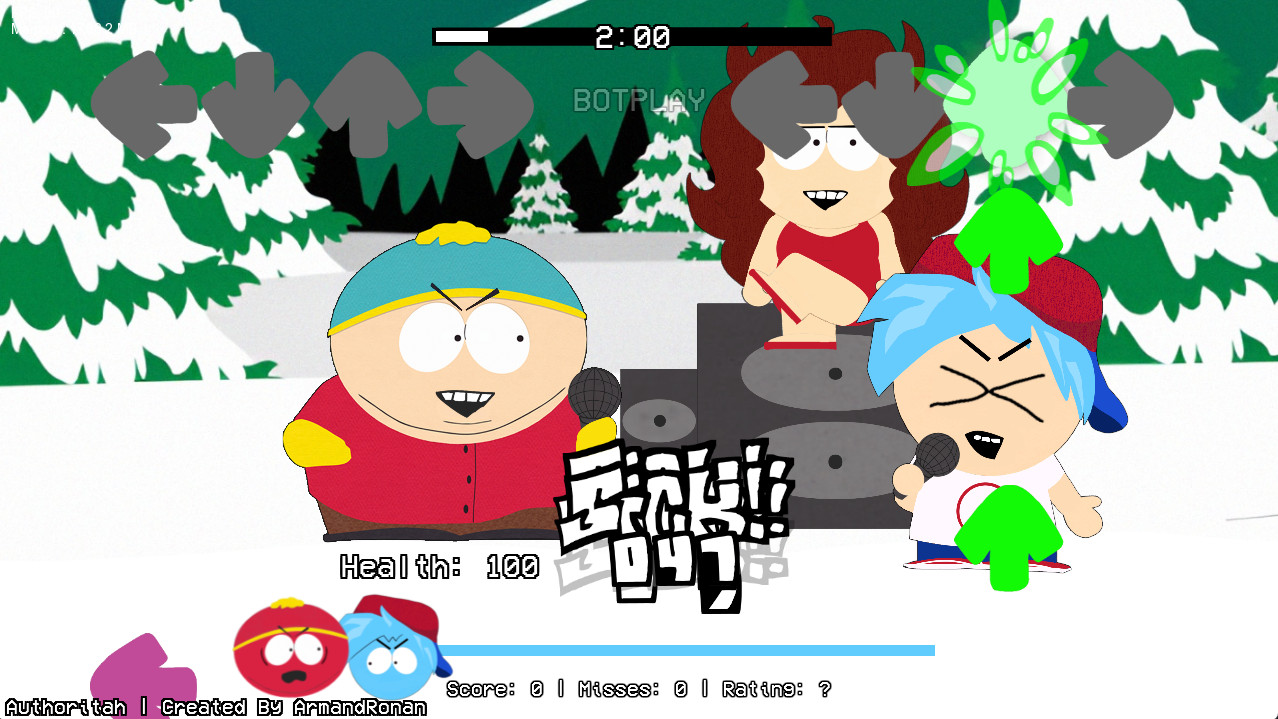 GF & BF SOUTH PARK SKINS + CARTMAN Mod for Friday Night Funkin' | FNF Mods