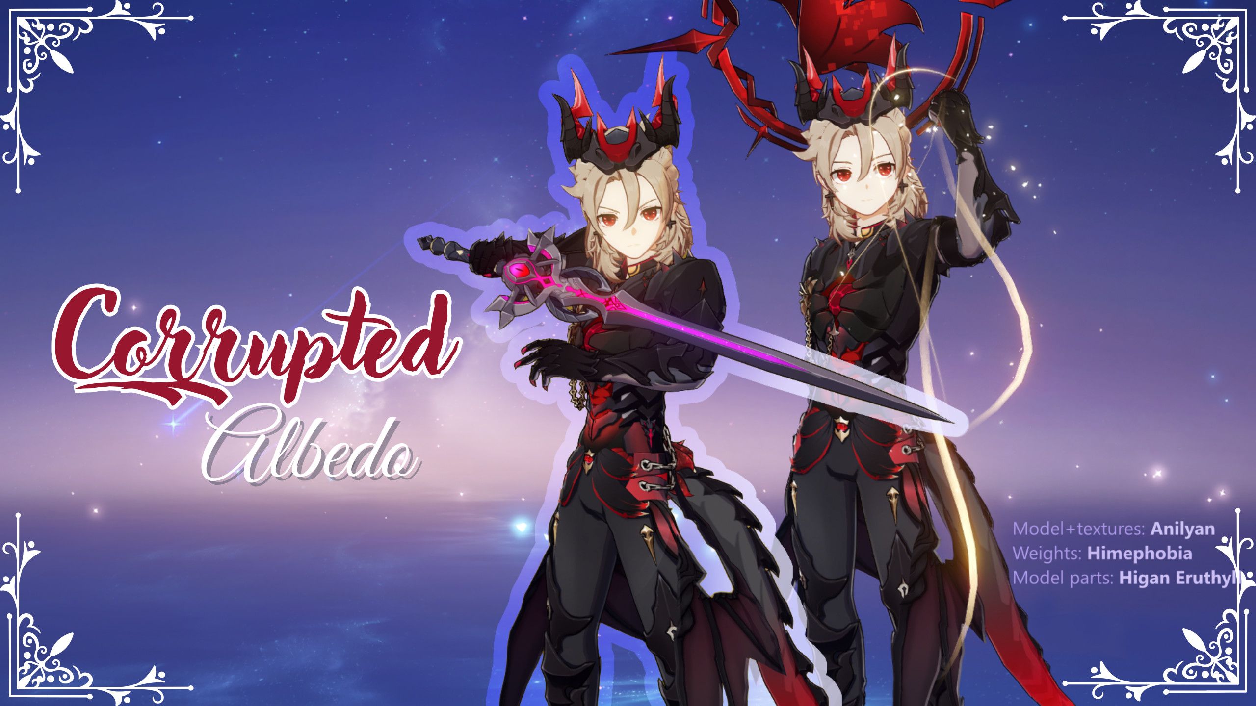 Corrupted Albedo Mod for Genshin Impact | GI Mods