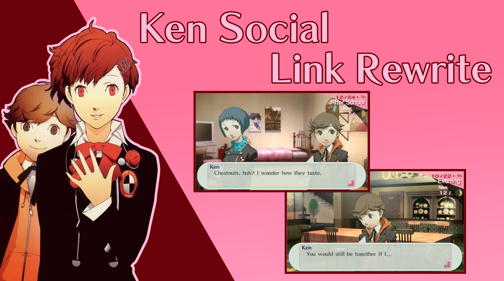 Ken Social Link Rewrite Mod for Persona 3 Portable (PC) | P3P PC Mods