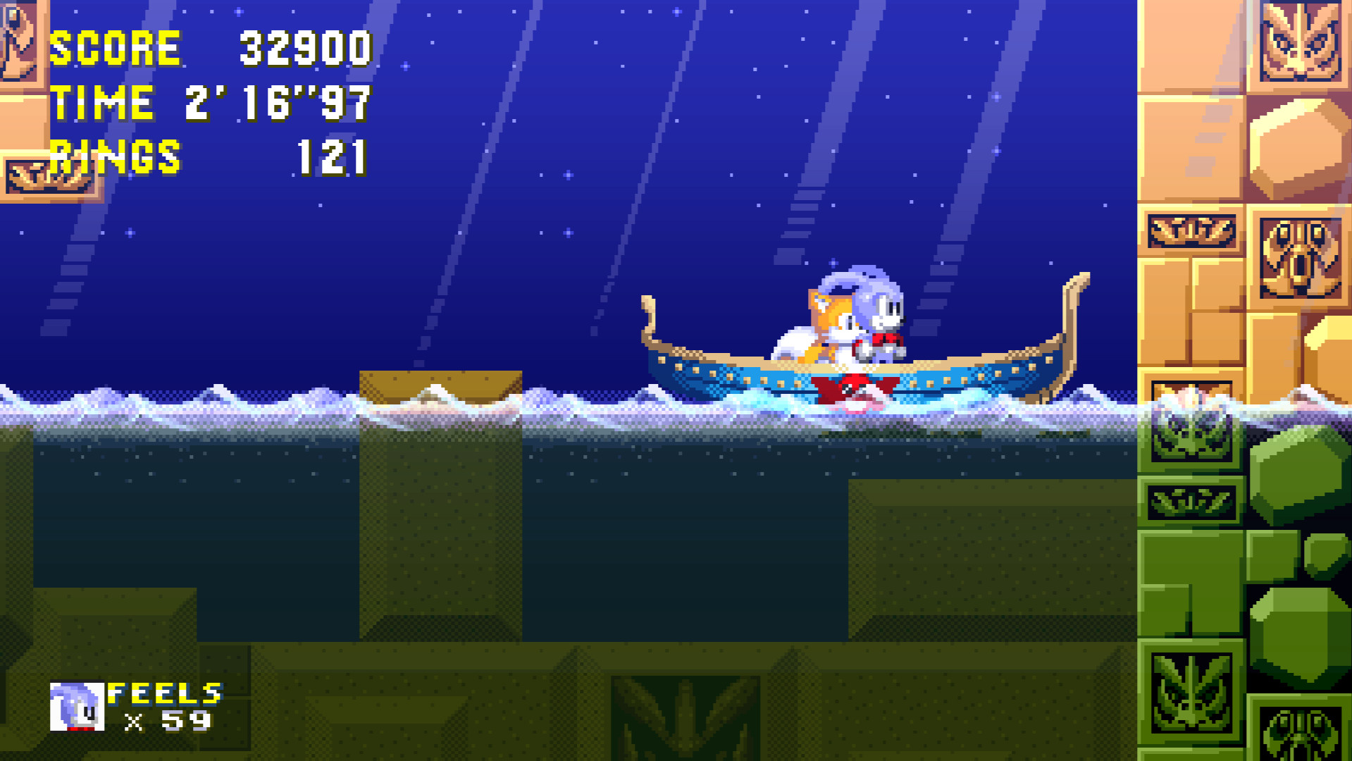 My little change of Labyrinth Zone Remake Mod for Sonic 3 A.I.R ...