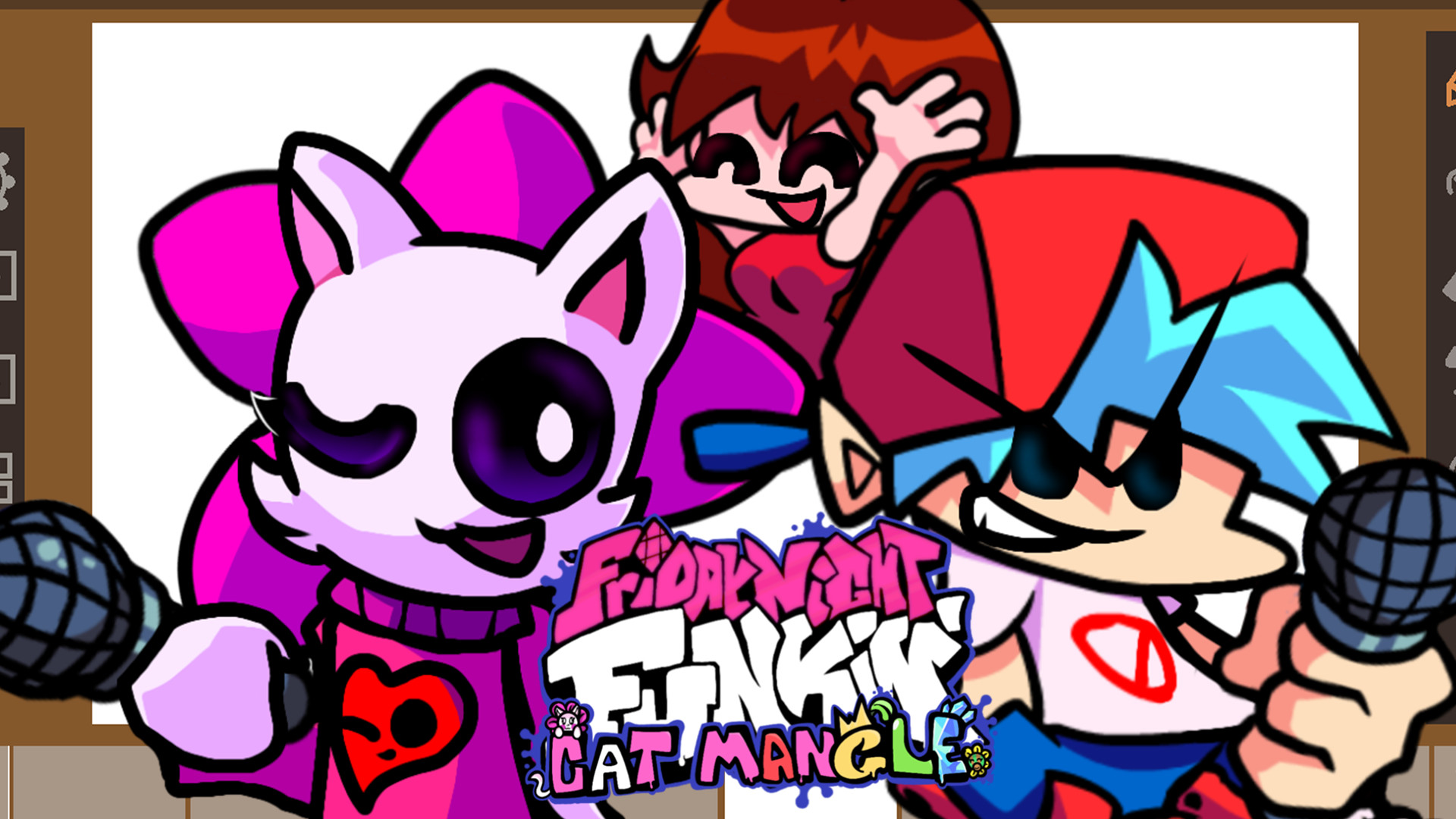 V.S Cat Mangle YT (V.1) Mod for Friday Night Funkin' | FNF Mods