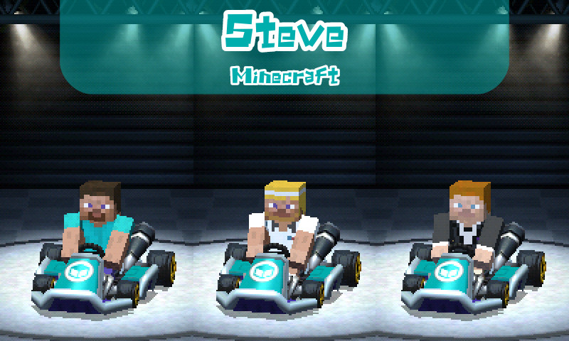 Steve (Minecraft) Mod for Mario Kart 7 | MK7 Mods