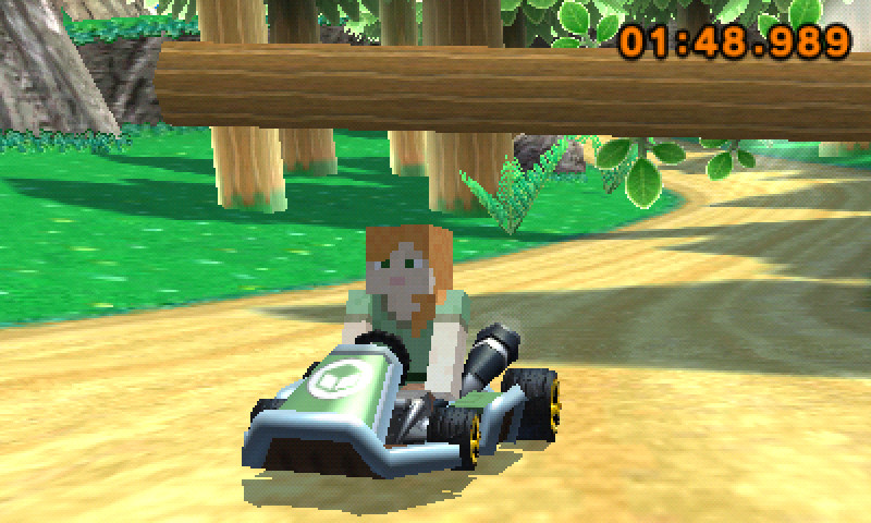 Steve (Minecraft) Mod for Mario Kart 7 | MK7 Mods
