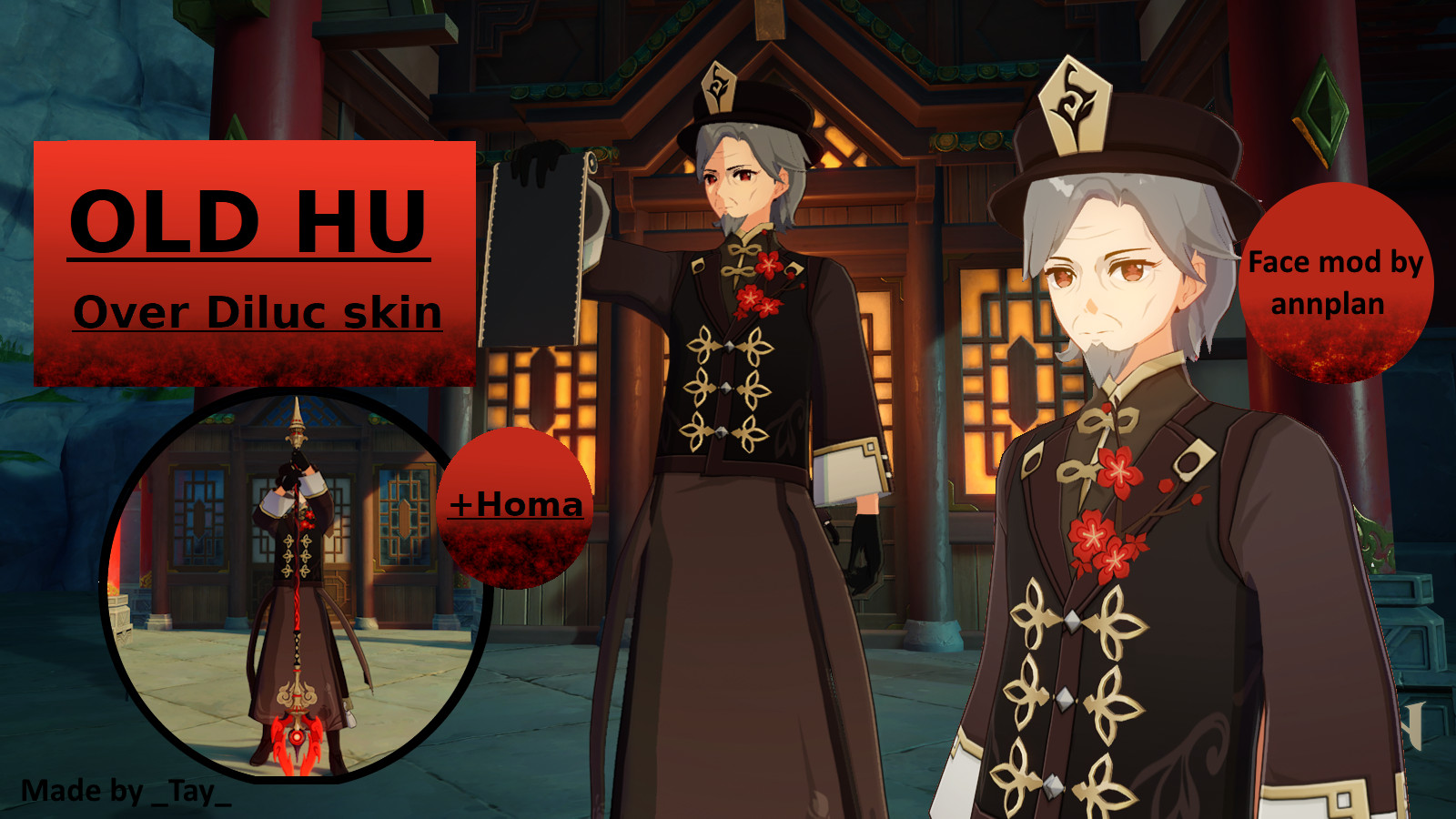 Old Hu [Over Dilucs skin] Mod for Genshin Impact | GI Mods
