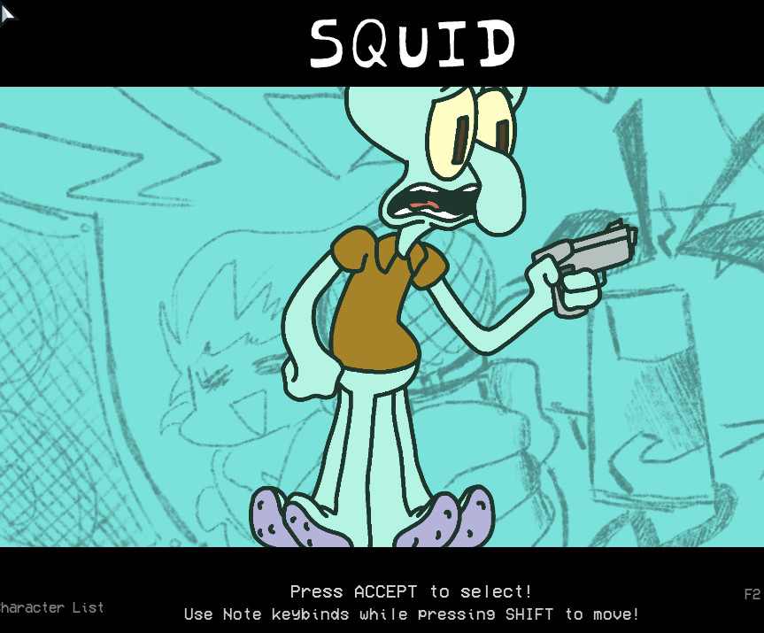 Squidward Skins Pack Mod for Friday Night Funkin' | FNF Mods