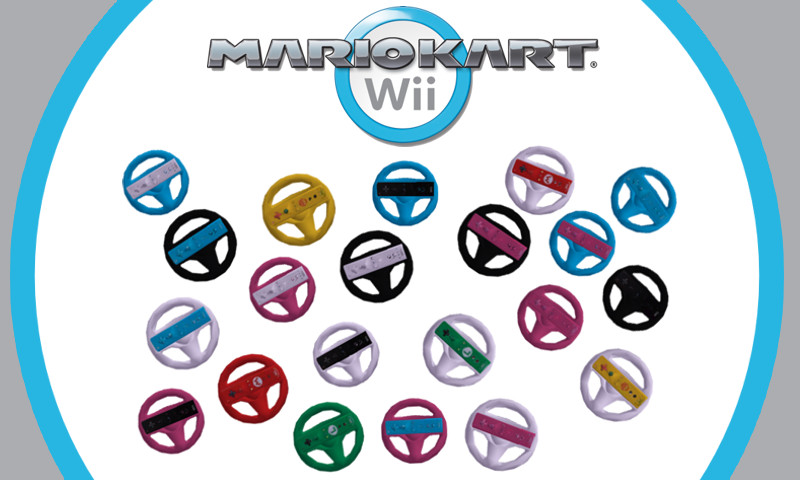 Wii Wheel(Colors UPDATE) Mod for Mario Kart 7 | MK7 Mods
