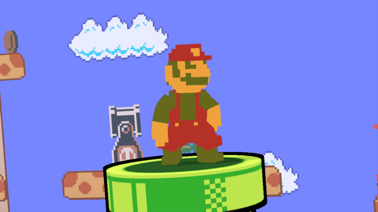 Voxel 8-Bit Mario V2 Mod for Super Smash Bros. Ultimate | SSBU Mods