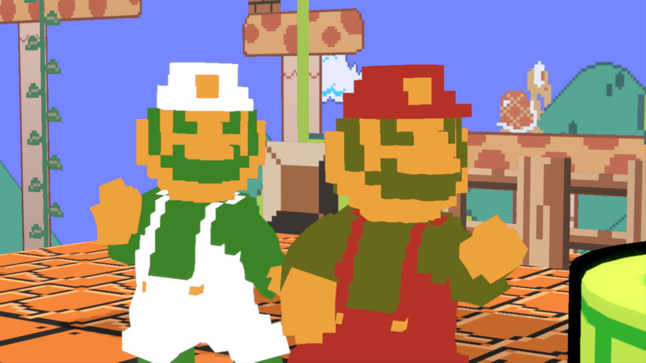 Voxel 8-Bit Mario V2 Mod for Super Smash Bros. Ultimate | SSBU Mods