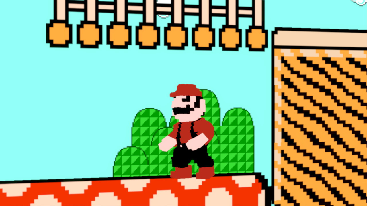 Voxel 8-Bit Mario V2 Mod for Super Smash Bros. Ultimate | SSBU Mods