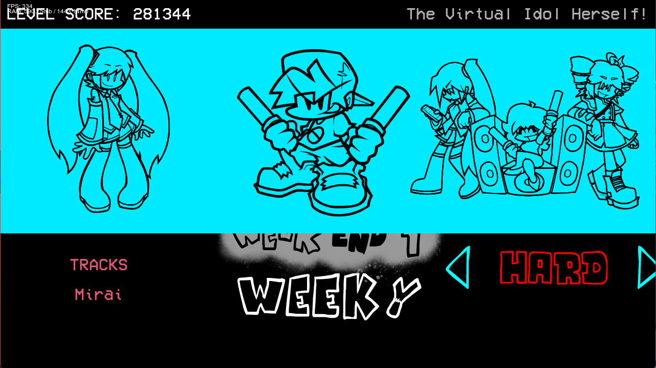 FNF Future Tone: Vs. Miku One-Shot (V-Slice) Mod for Friday Night Funkin' | FNF Mods