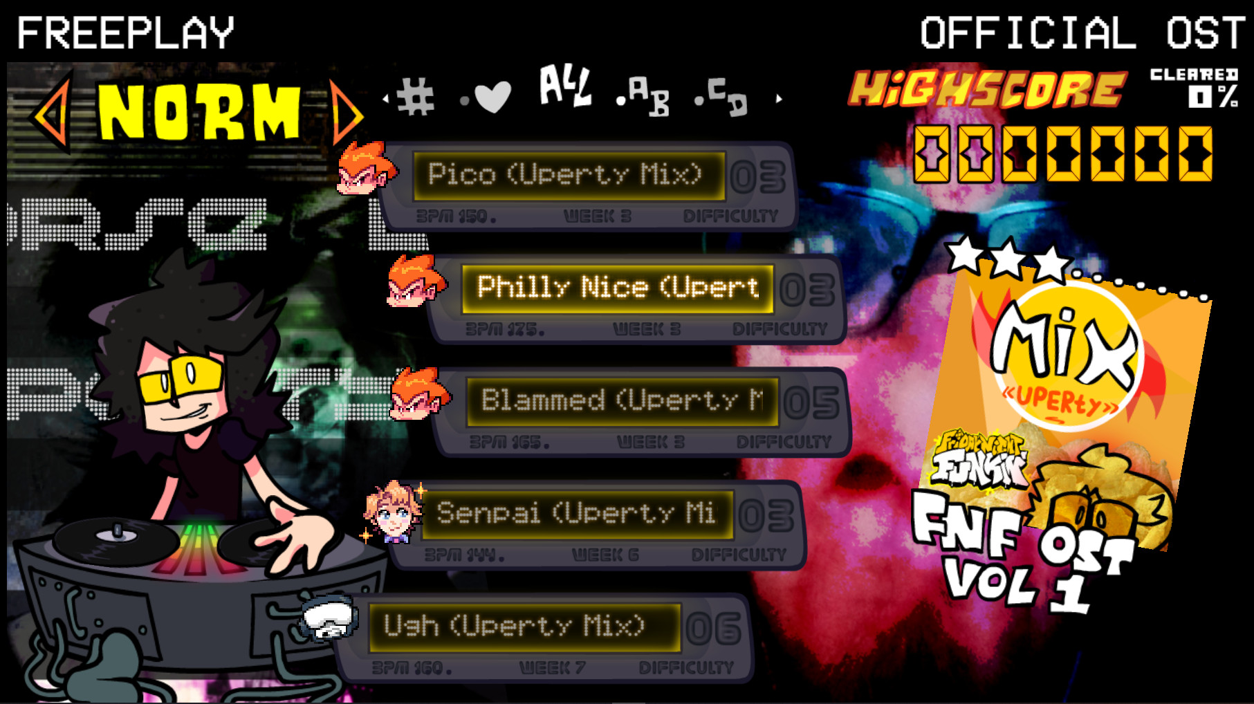 Uperty MIX Mod for Friday Night Funkin' | FNF Mods