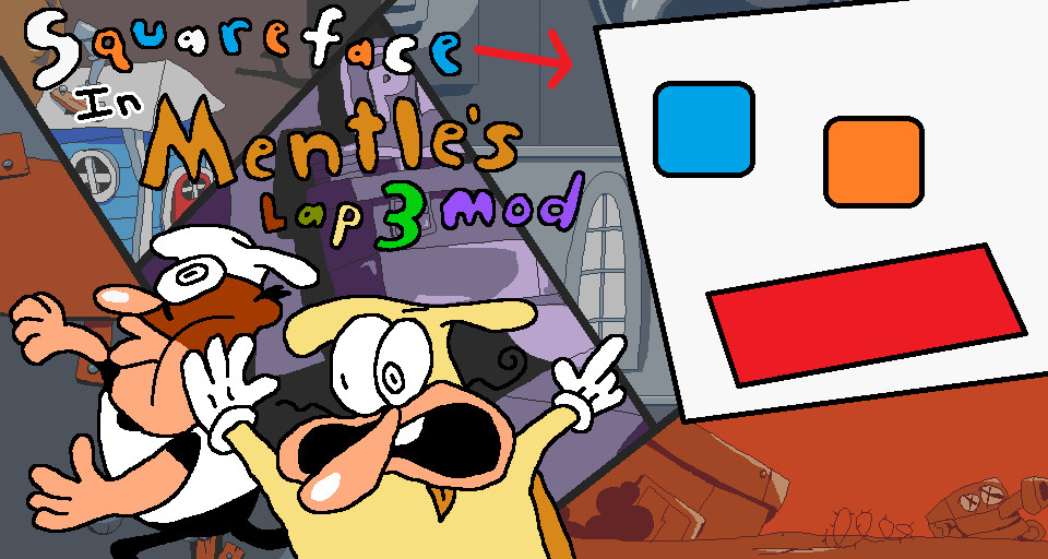 Squareface In Mentle's Lap 3 Mod Mod for Pizza Tower | PT Mods