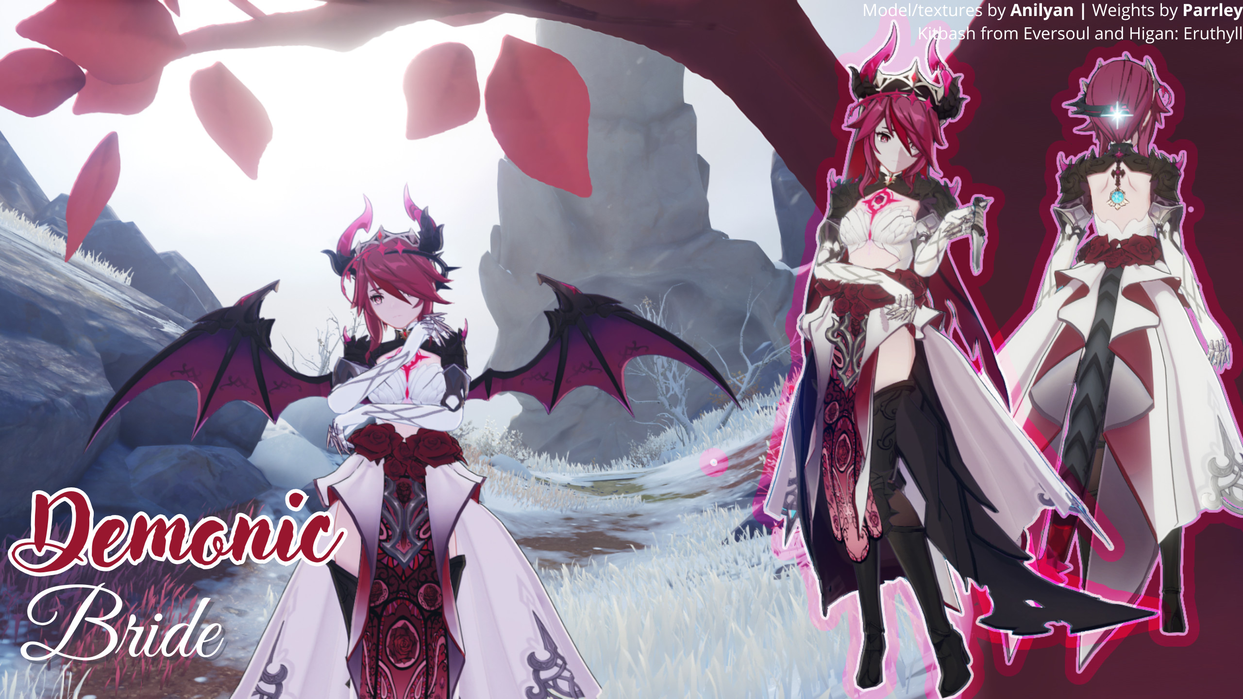 Demonic Bride Rosaria Mod for Genshin Impact | GI Mods