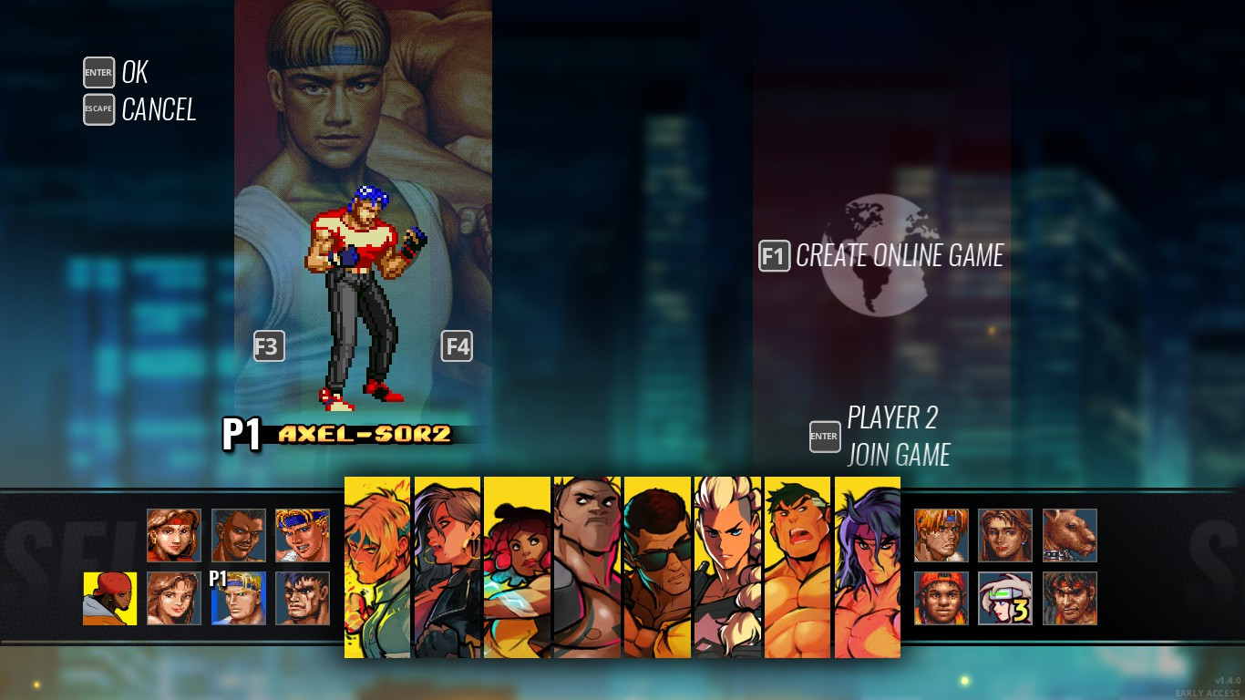 SOR2 Axel Blue Hair Mod for Streets of Rage 4 | SOR4 Mods