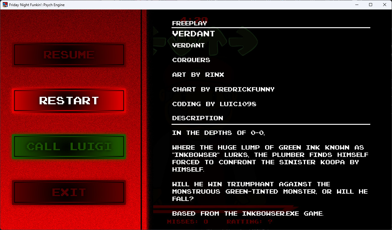 Verdant(Vs Ink Bowser)FNF Psych engine Mod for Friday Night Funkin' | FNF Mods