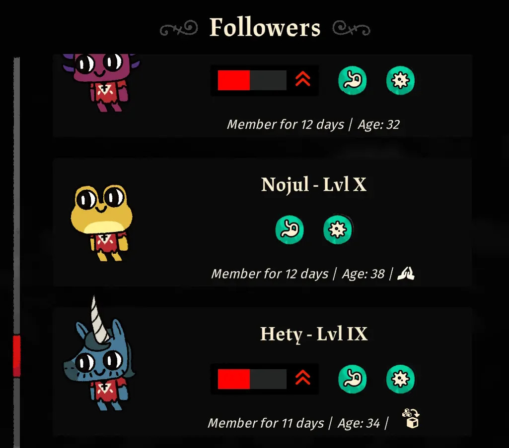 Show Follower Job Titles Mod for Cult Of The Lamb | COTL Mods