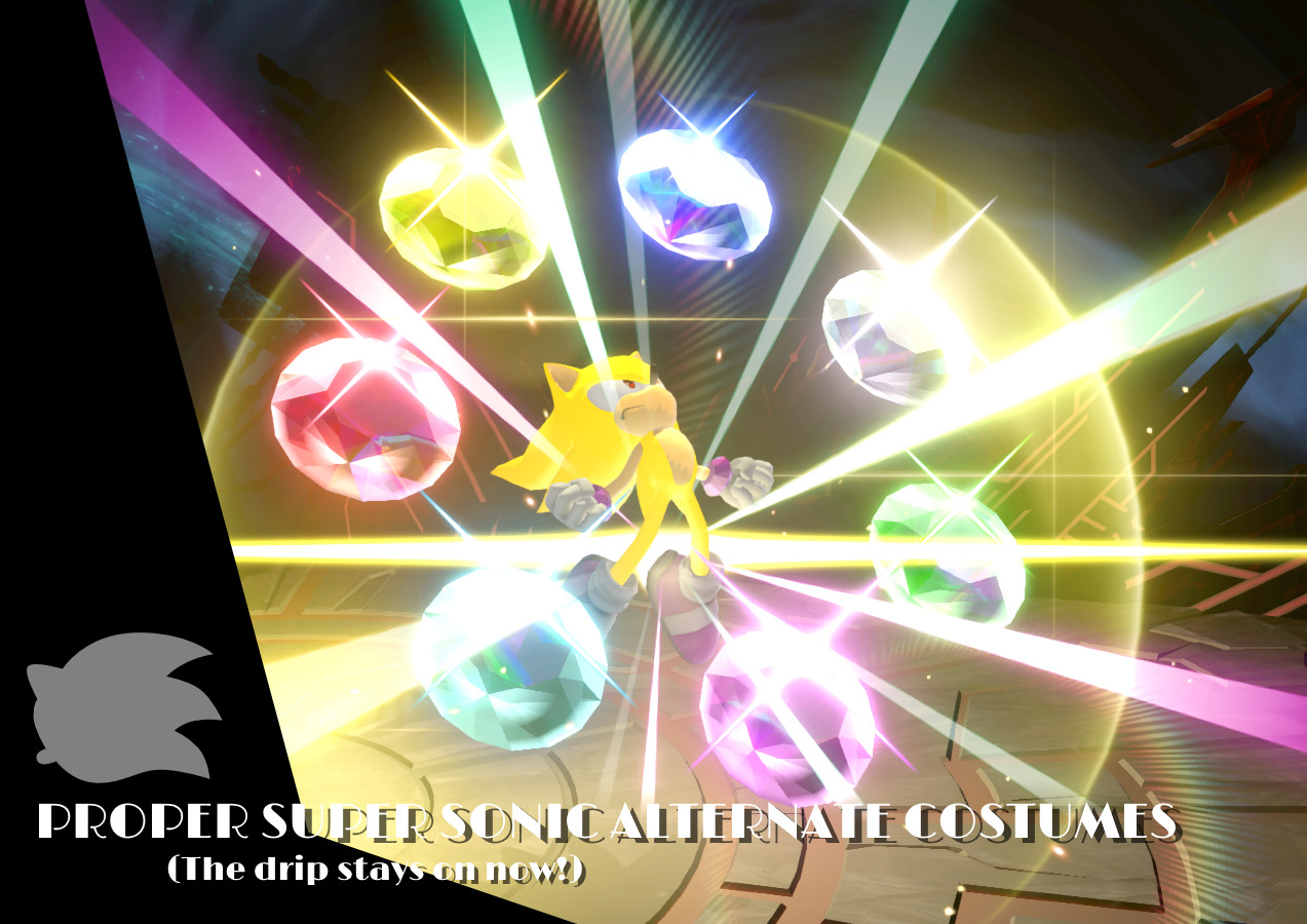 Proper Super Sonic Costumes (FINAL SMASH) Mod for Super Smash Bros ...