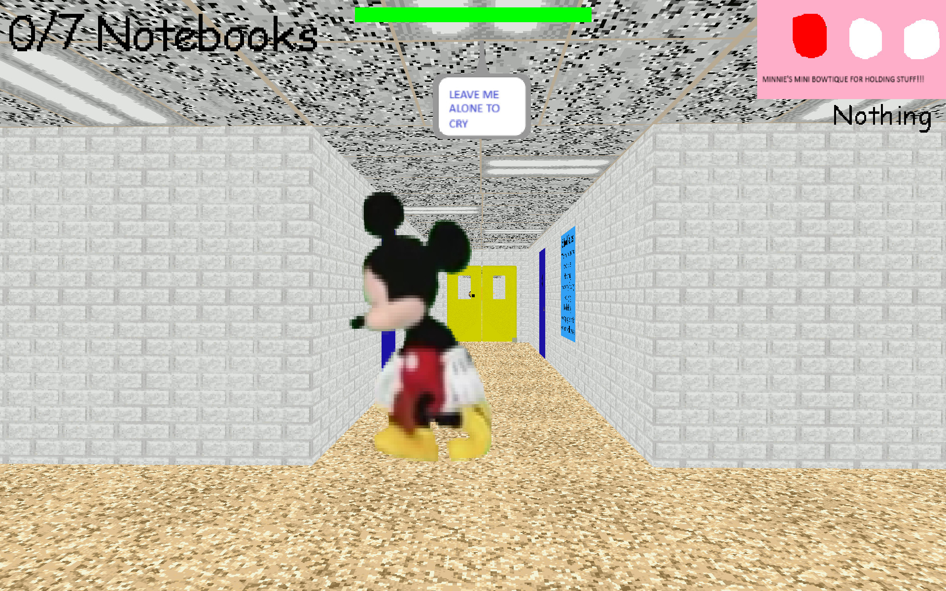 Mickey's Sad Basics in That One Sad Mickey Meme Mod for Baldi's Basics ...