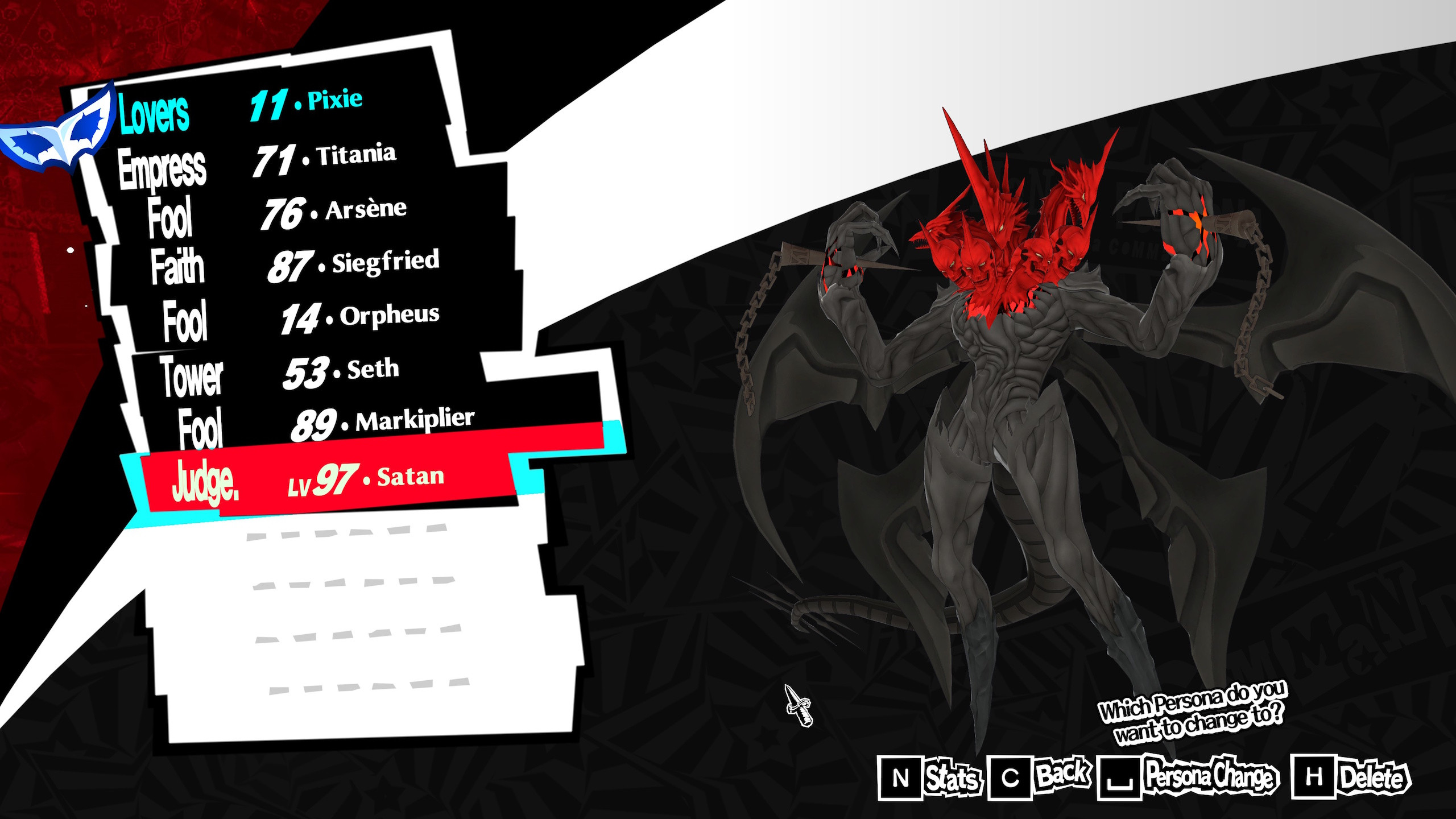 SMTVV Satan Replacer Mod for Persona 5 Royal (PC) | P5R (PC) Mods