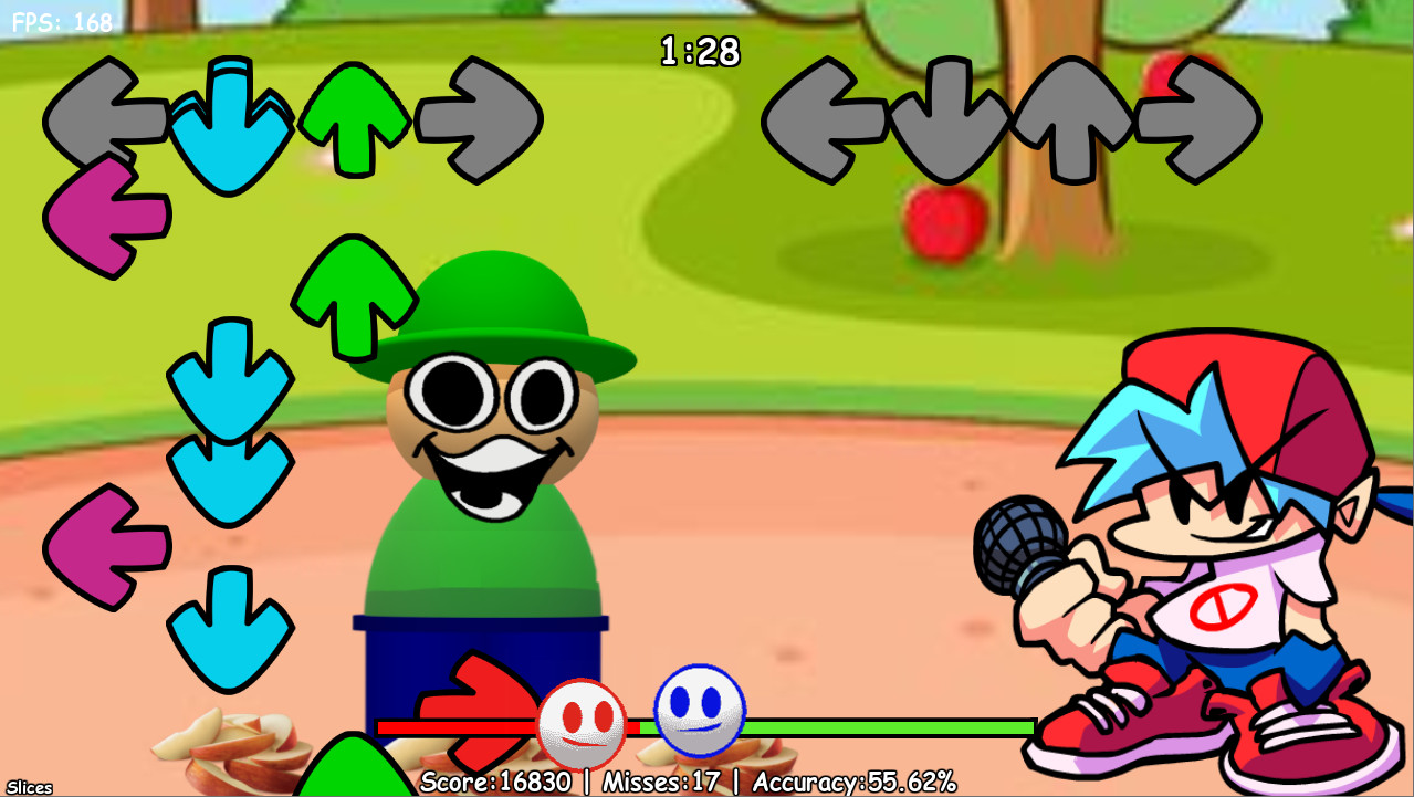 FNF DNB: Golden Apple 1.2 Hud Mod for Friday Night Funkin' | FNF Mods