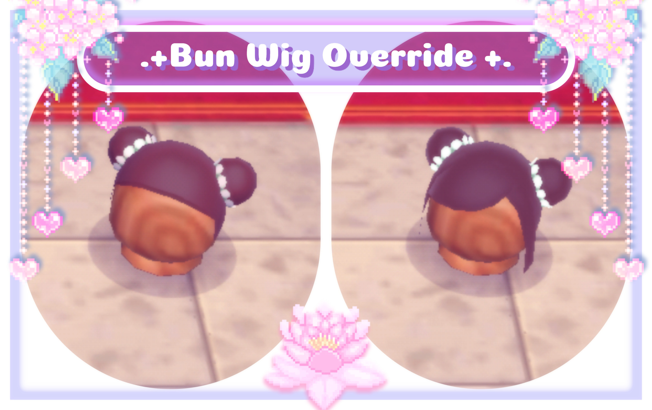 ♡Bun + Bangs Hair Override♡ Mod for Animal Crossing: New Leaf | AC:NL Mods