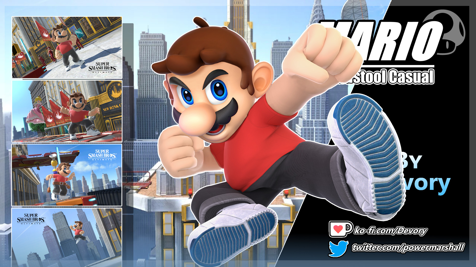 Toadstool Casual Mario Mod for Super Smash Bros. Ultimate | SSBU Mods