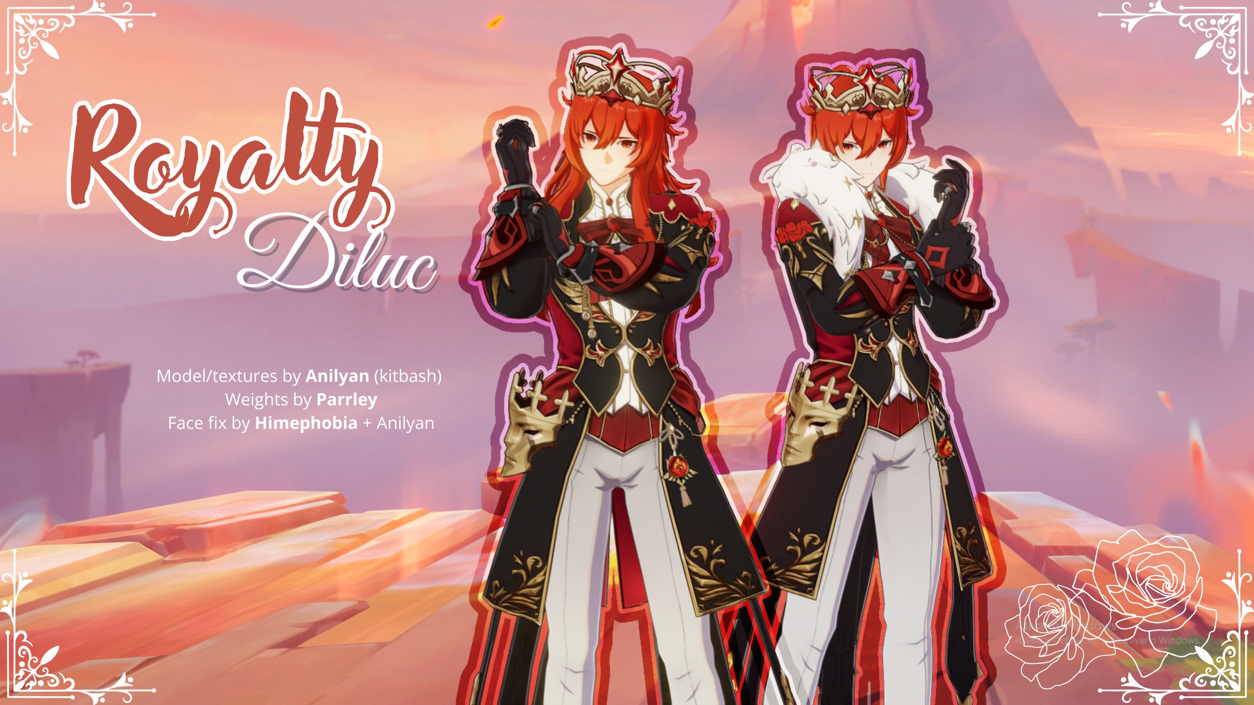 Royalty Diluc Mod for Genshin Impact | GI Mods