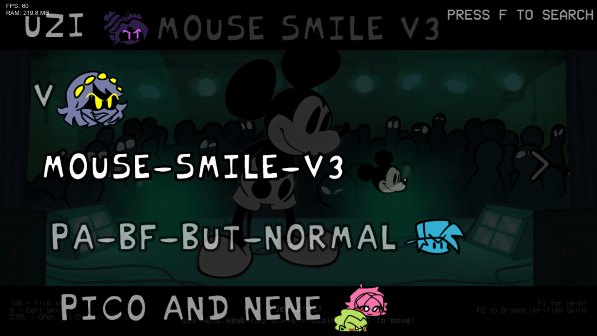 WI Mickey High Effort Sprites Skin for PE Online! Mod for Friday Night ...