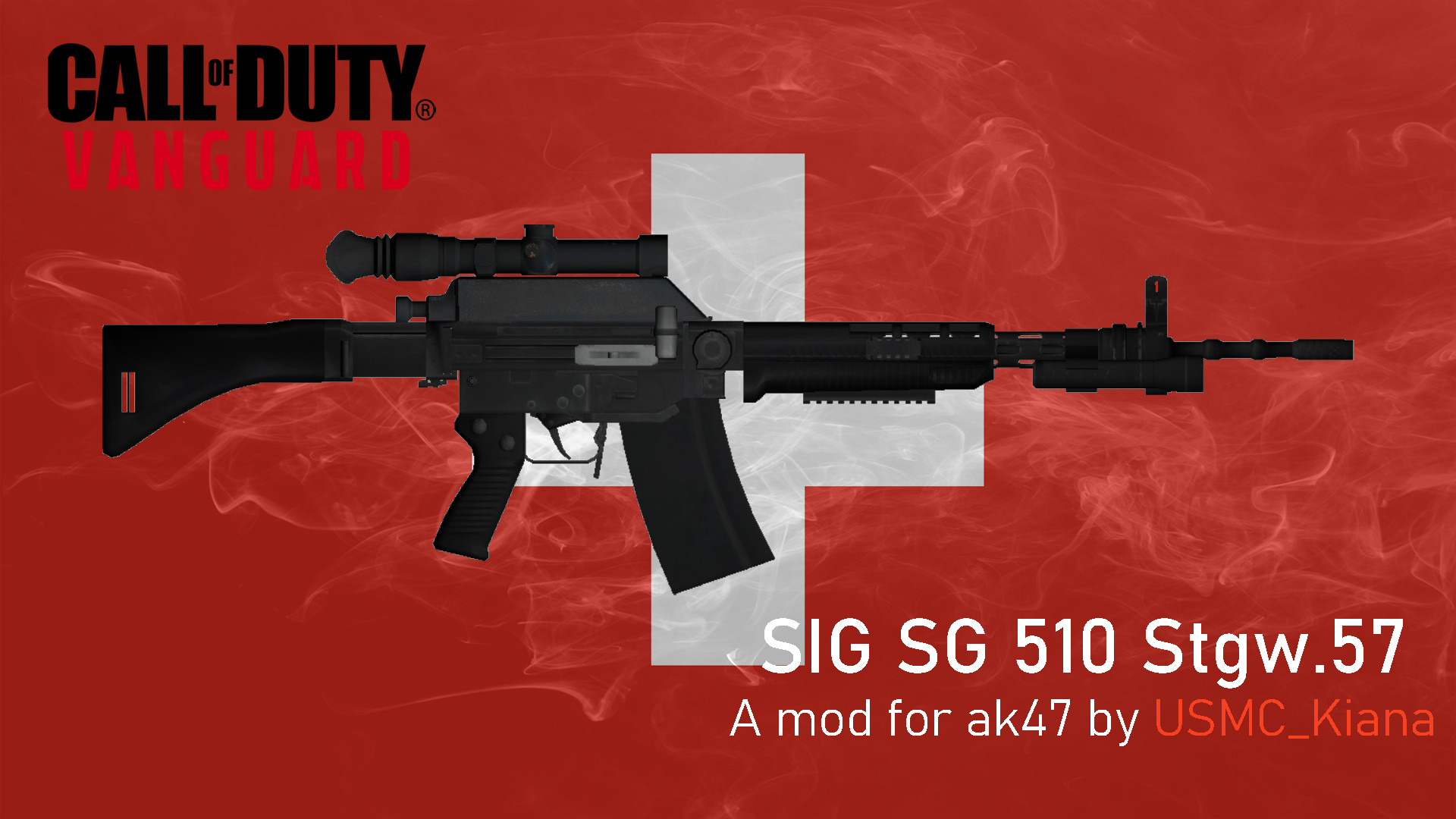 SIG SG 510 Battle Rifle on Vanguard Animation Mod for Counter-Strike 1. ...