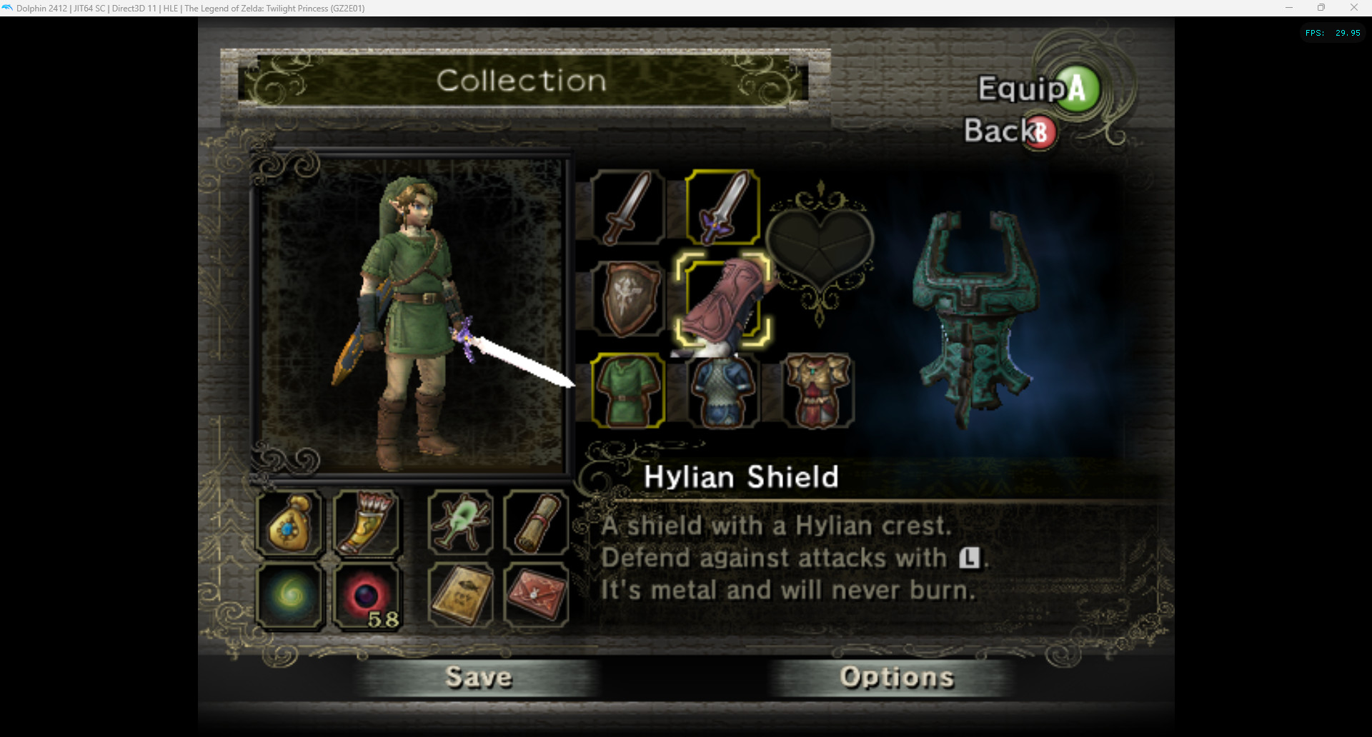 Unhanded Hylian Shield Mod for The Legend of Zelda: Twilight Princess | LoZ:TP Mods